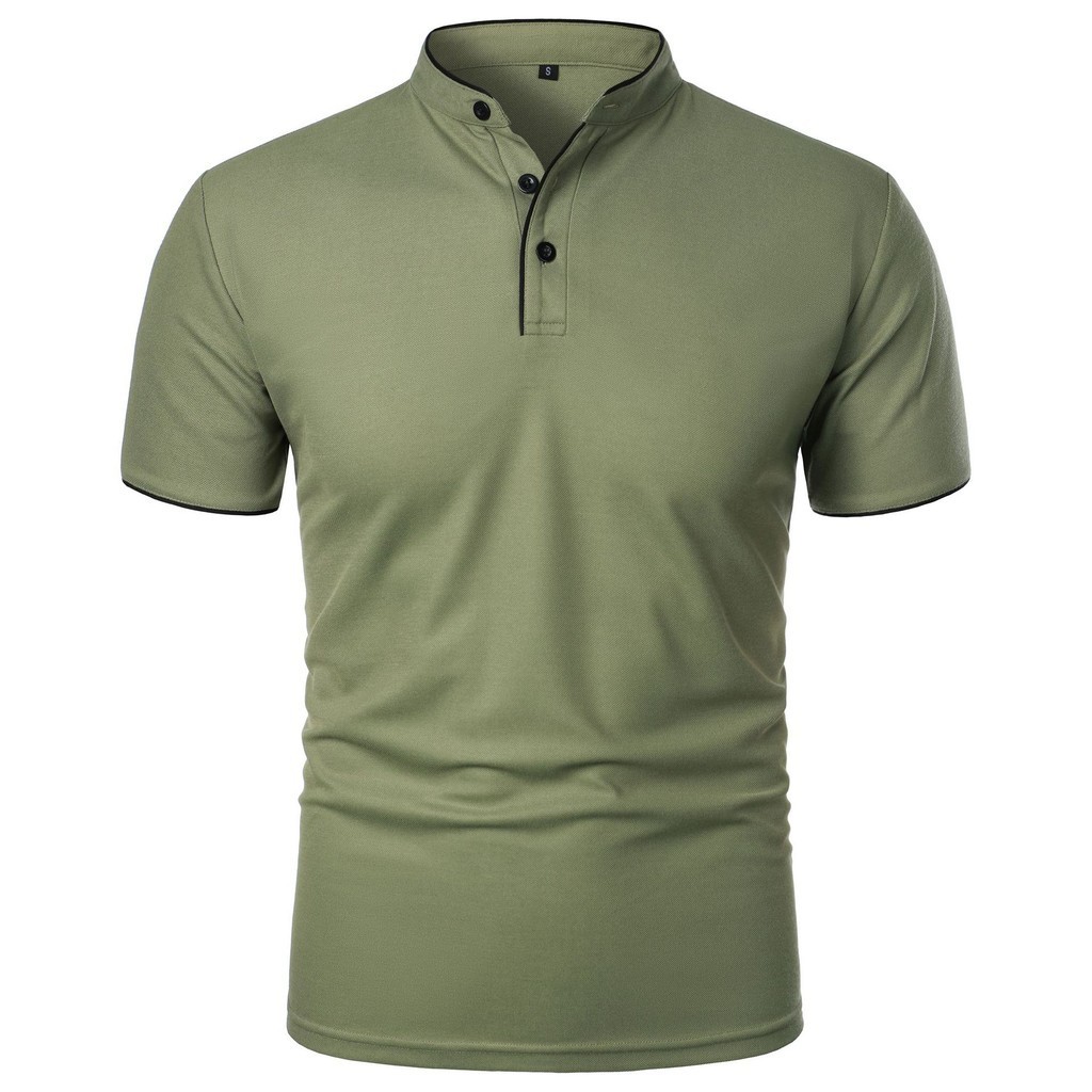 Men'S New Summer Solid Color Casual Top Popular Fashion Popular Short ...
