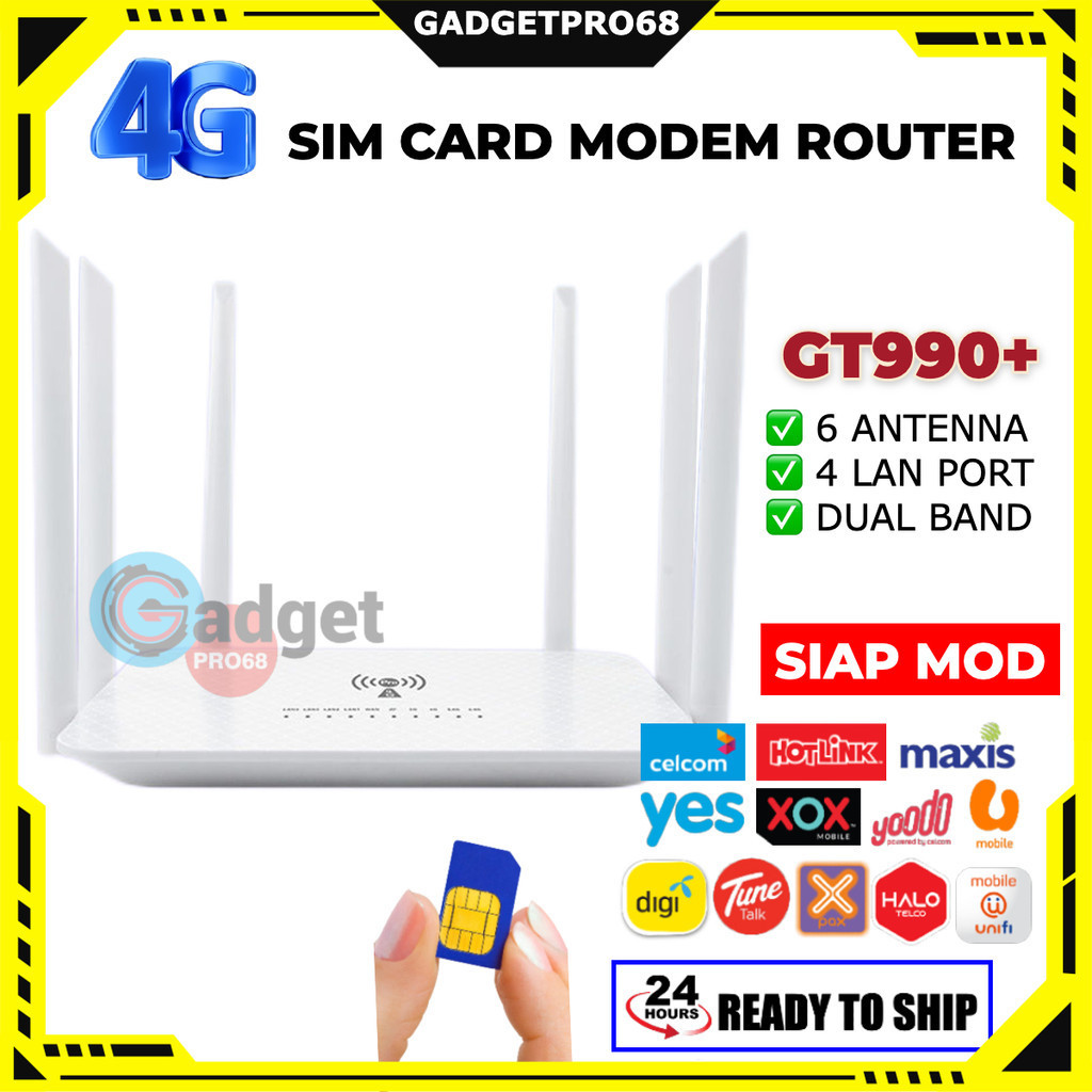 [Upgraded] GT990+ Modified Unlimited Hotspot 4G LTE Modem Router LT260A ...