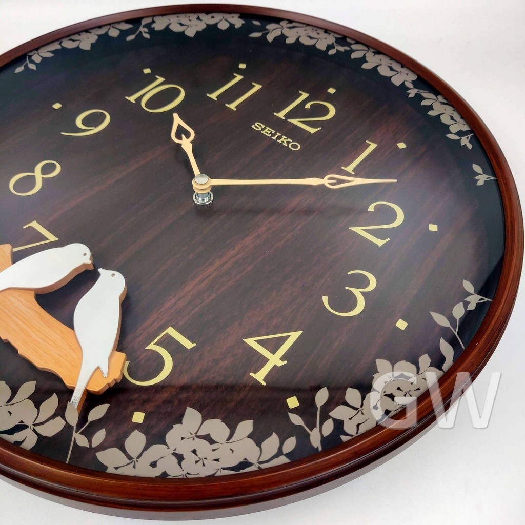 100% ORIGINAL SEIKO Quartz Swinging Bird Pendulum Analogue Wall Clock ...