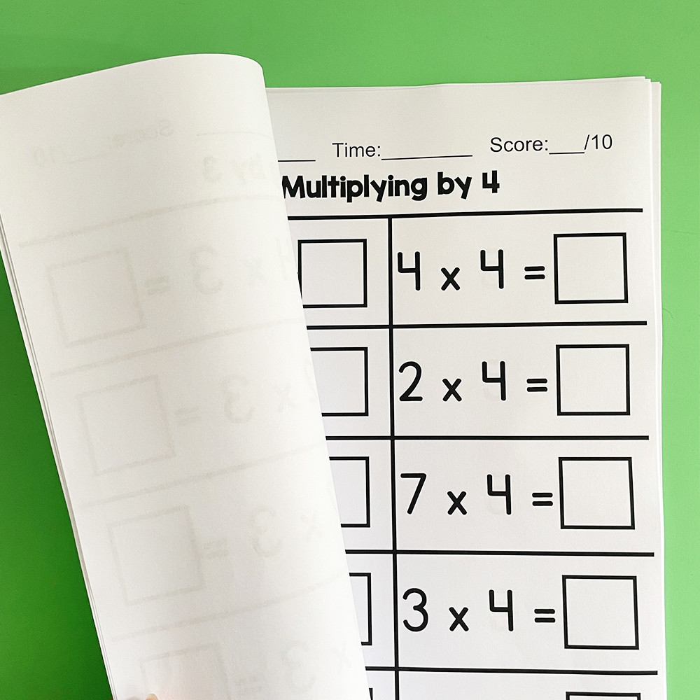 Multiplication Division Math Workbook for Kids Children Homeschool ...