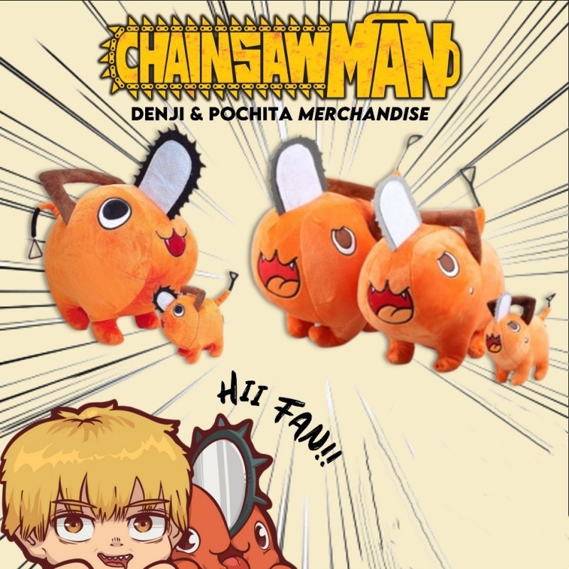 10/25/40CM Anime Chainsaw Man Denji Cosplay Plushie Pochita Stuffed ...