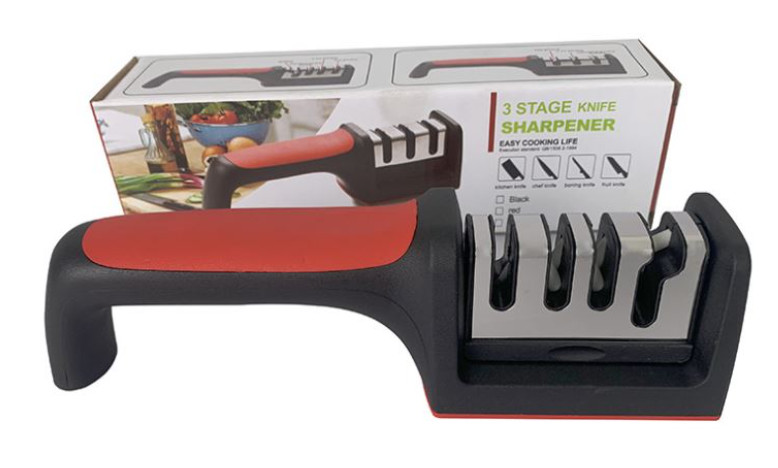 4 Stage Kitchen Knife Sharpener Anti Slip Stainless Steel Ceramic Knife ...