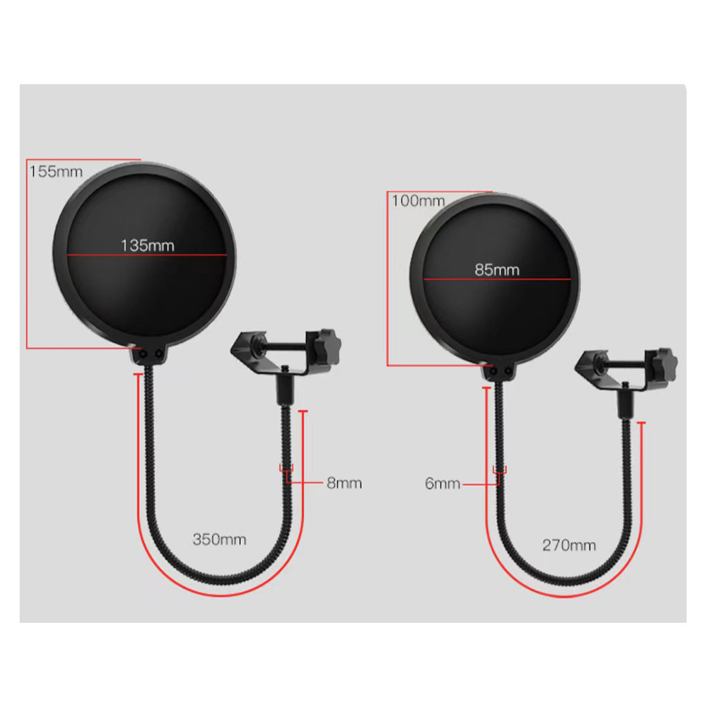 Professional Microphone Pop Filter Shield Compatible with Blue Yeti and ...