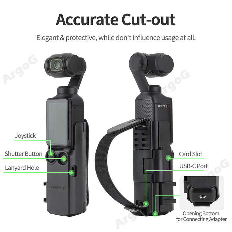 Extension Protective Case with Hand Band for DJI Osmo Pocket 3 Frame ...