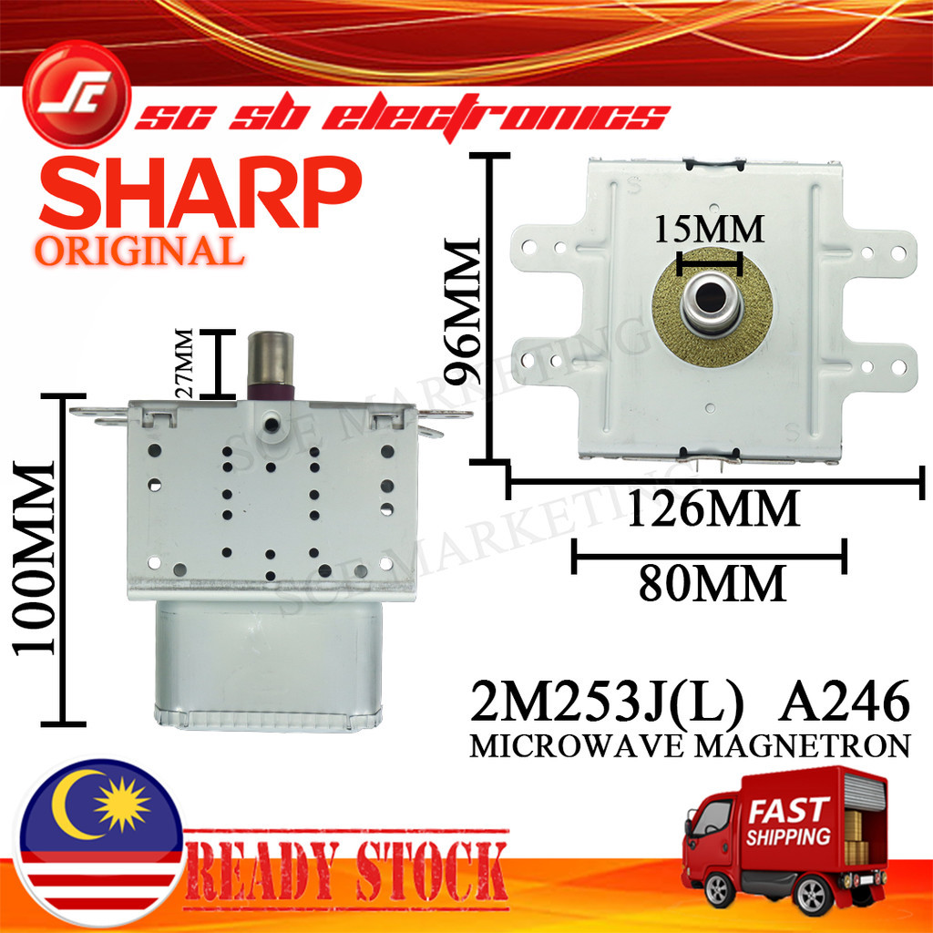SHARP ORIGINAL MAGNETRON 2M253J (L) FUNCIONANDO HORNO MICROONDAS PARTS ...