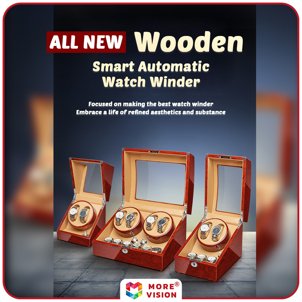Elegant Watch Winder Wooden Box Winding Device USB Single Double ...