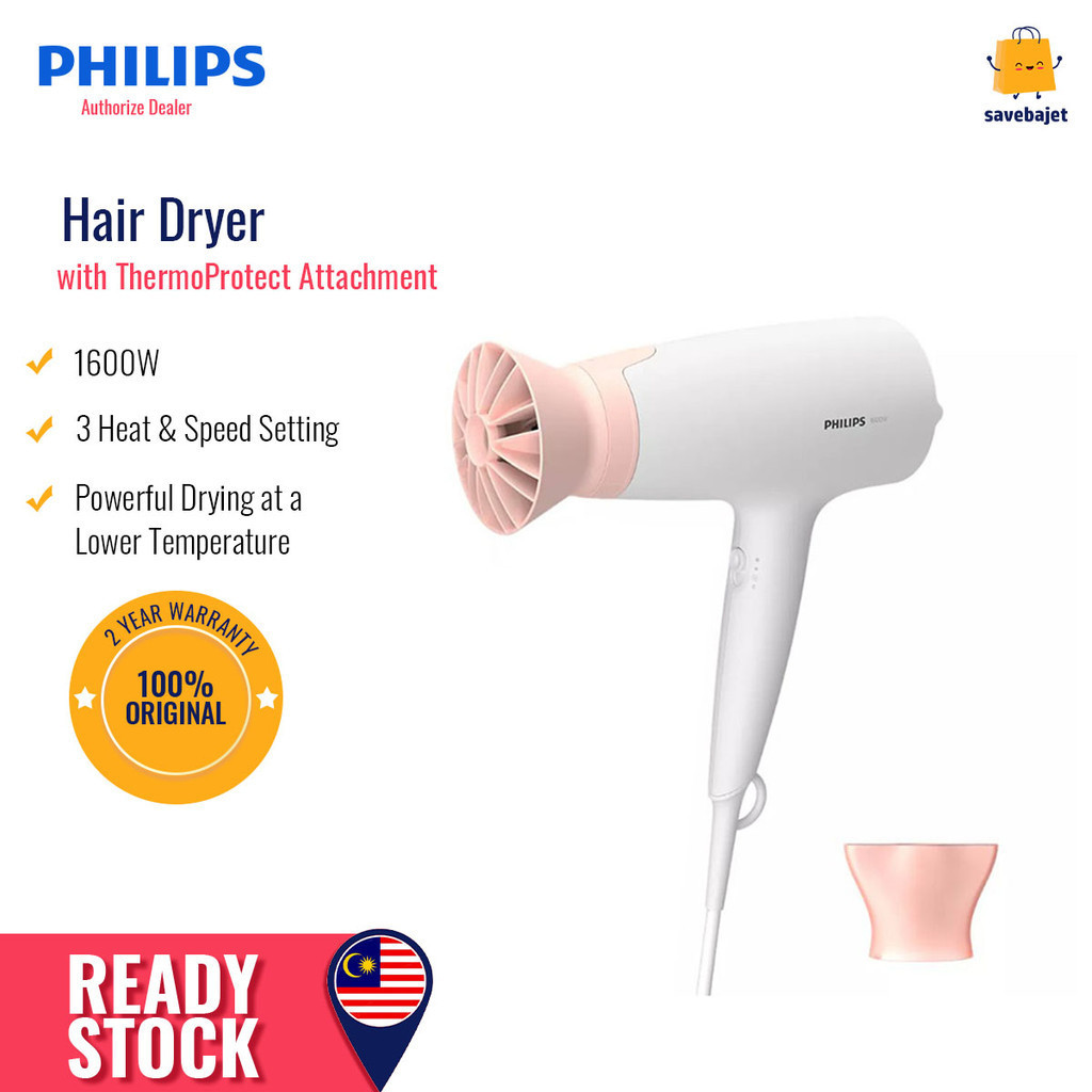 PHILIPS Pengering Rambut Hair Dryer 3000 Series BHD300/13 | Shopee Malaysia