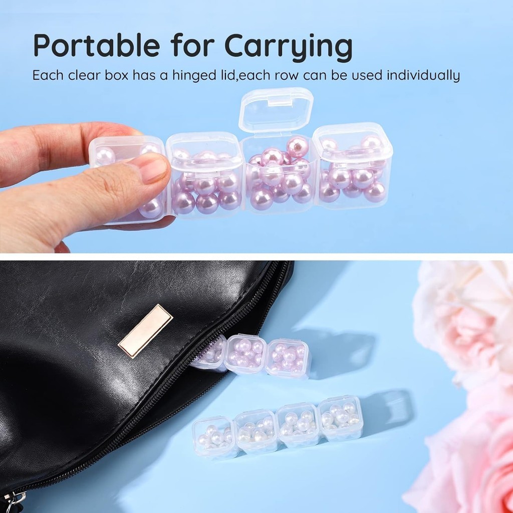 56 Grid Transparent Storage Box Jewellery Bead Pill Craft Screw ...