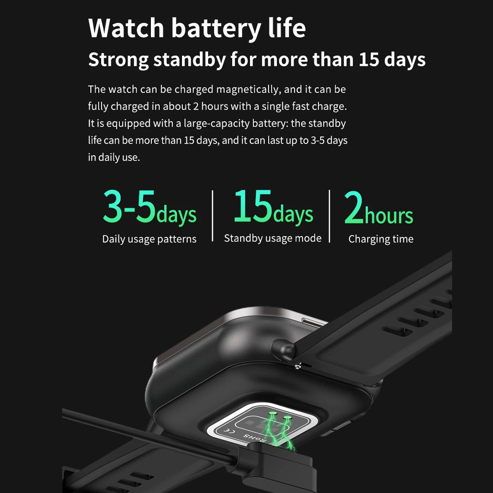 D8 Smartwatch With Wireless Bluetooth Earphone Touch Control Sport ...