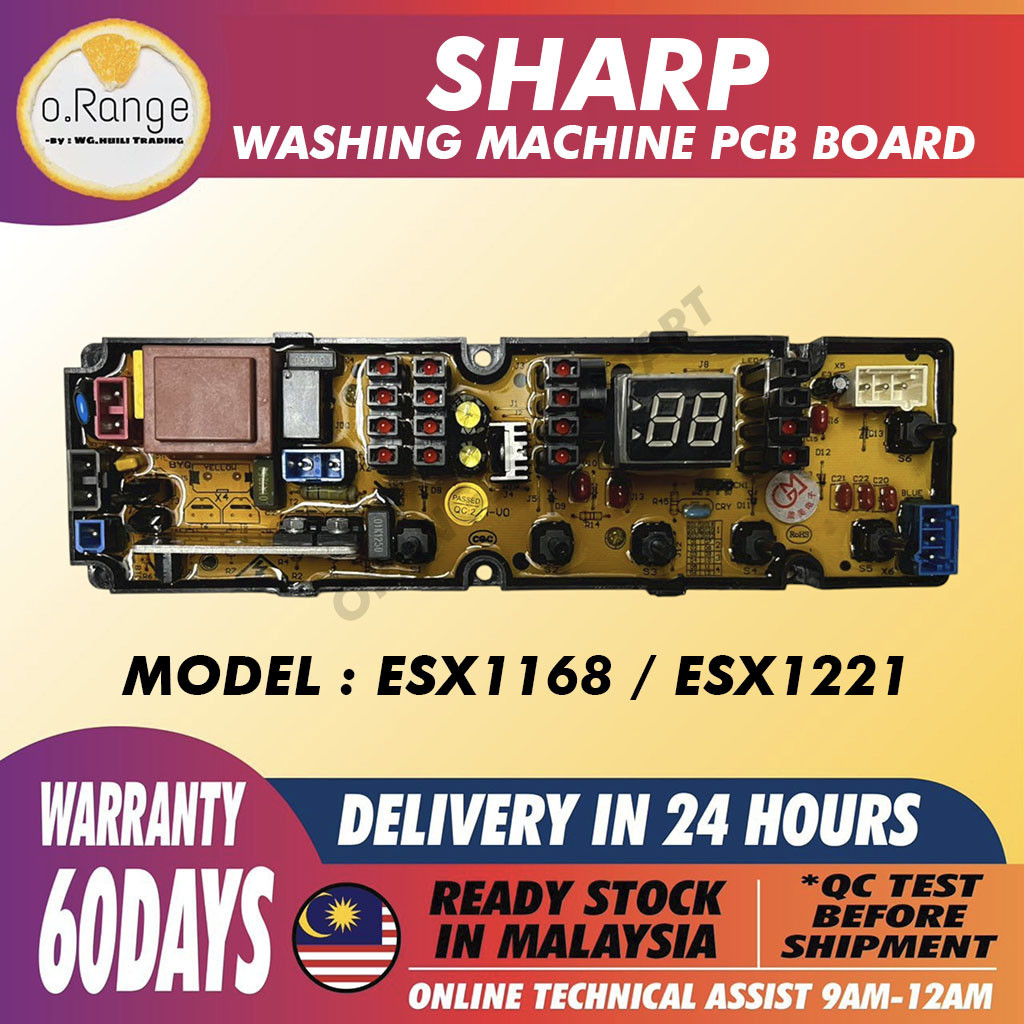 ESX1168 ESX1221 SHARP WASHING MACHINE PCB BOARD (CONTROL BOARD ) PANEL ...