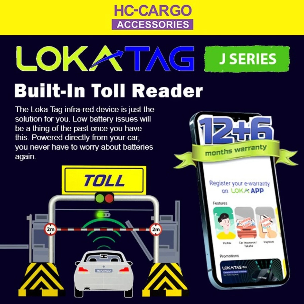 LOKATAG J Series Built-in Toll Reader - RECON Car ETC System Toyota ...