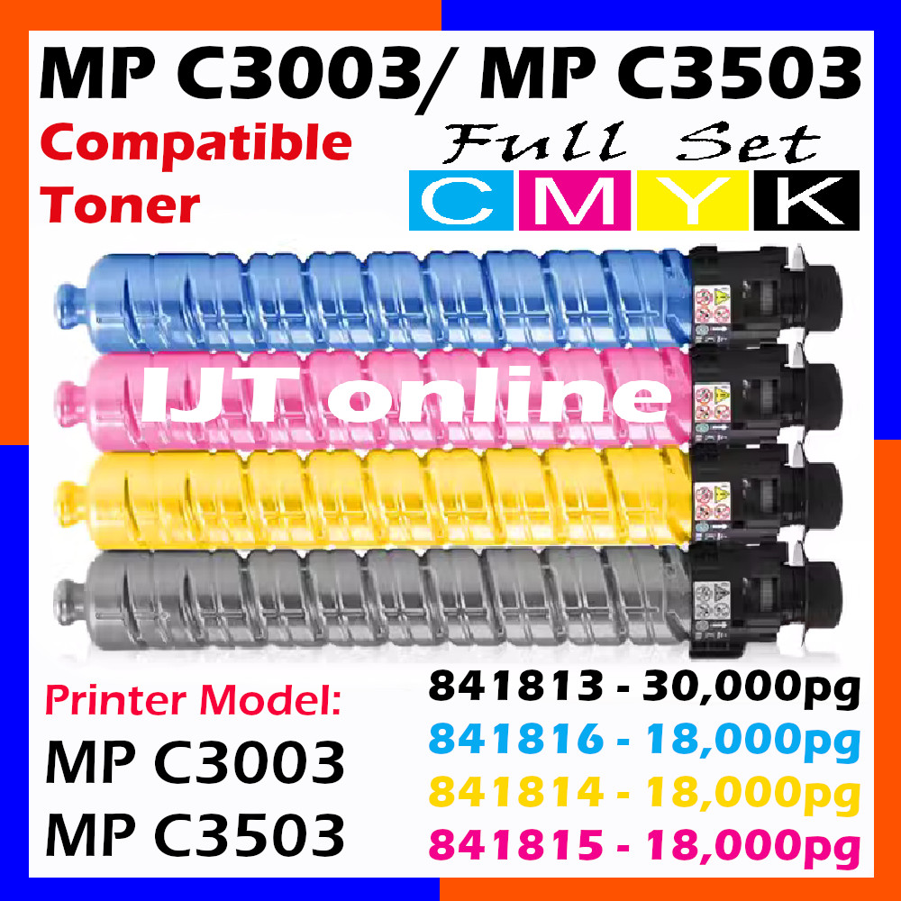 SET Compatible Ricoh Aficio MPC3003 MPC3503 MP C3003 C3503 Black Cyan Yellow Magenta Color ...