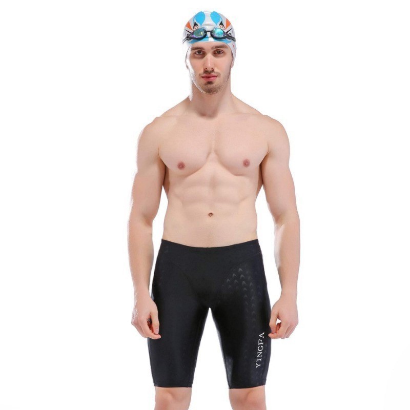 YINGFA FINA Approved Trunks Mens Chlorine Resistant Racing Swim Jammers ...