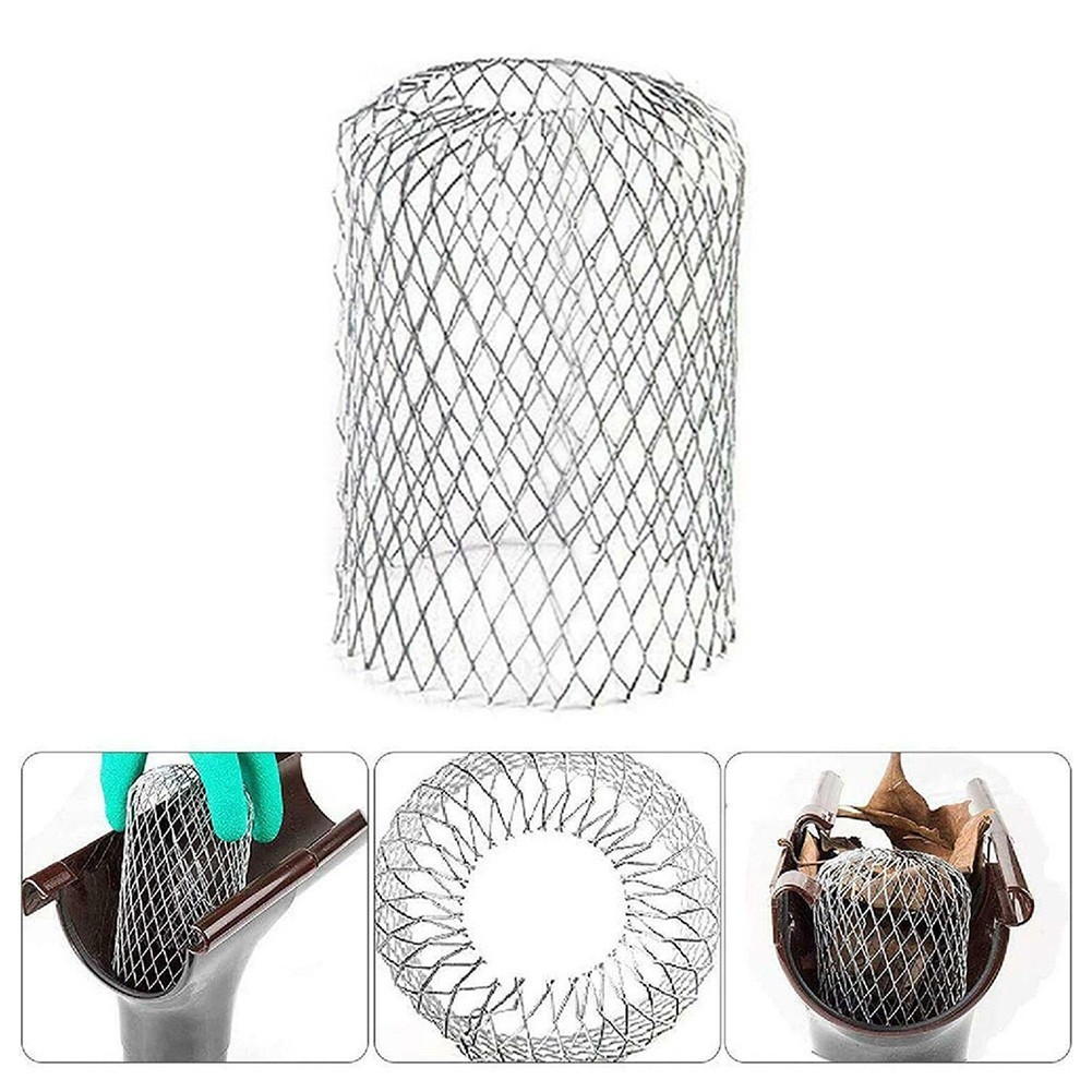 [Super]Metal Mesh Gutter Leaf Debris Mud Trap Guards Drain Pipe Cover ...