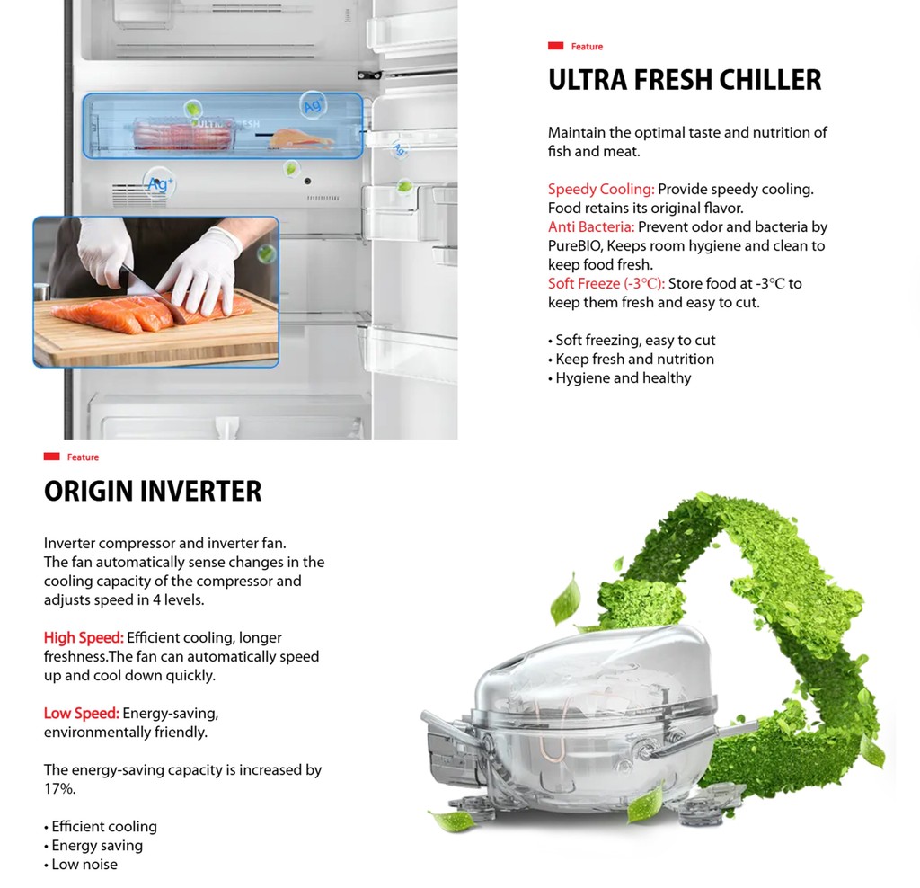 TOSHIBA 5⭐ 660L Peti Sejuk 2 Pintu Ultra Fresh Chiller Auto Ice Maker ...