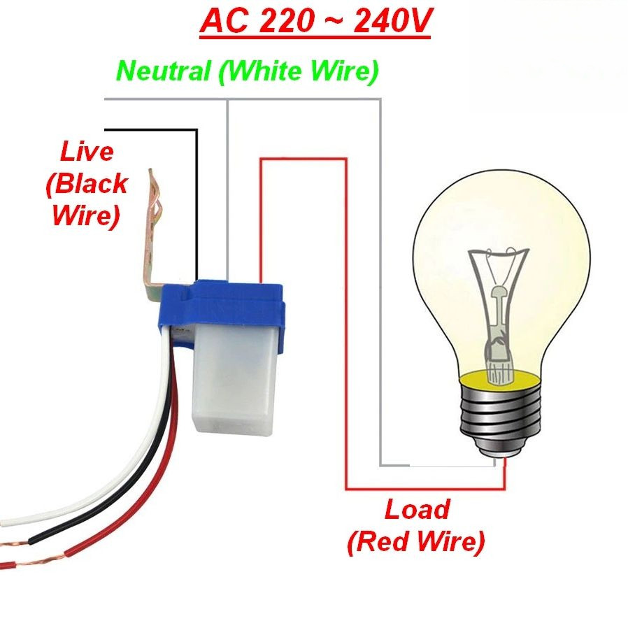 Photocell AC 220V 10A Lampu Sensor Photo Switch Automatic On Off Street ...