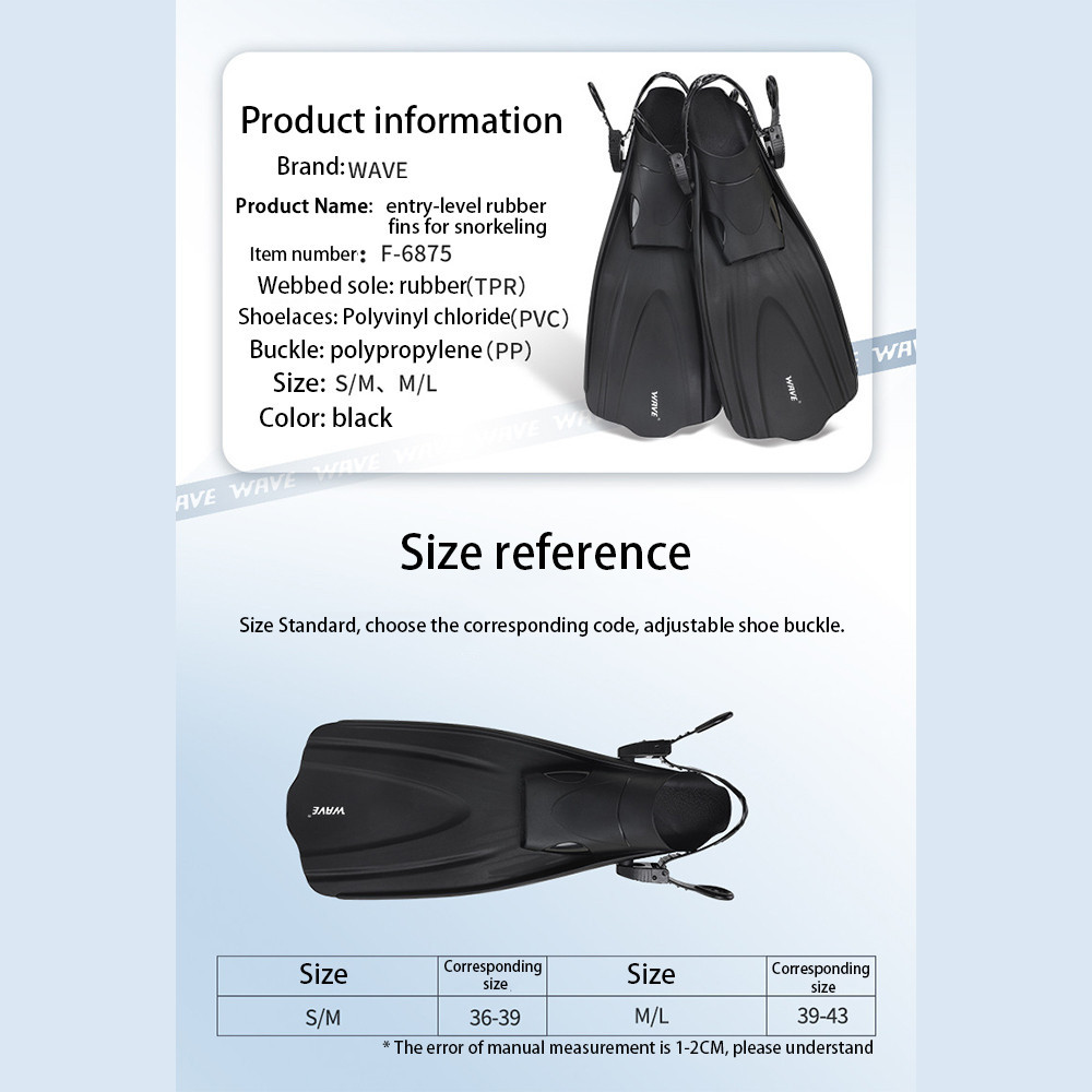 Oulylan Adjustable Short Adult Snorkel Foot Swimming Flippers Fins ...