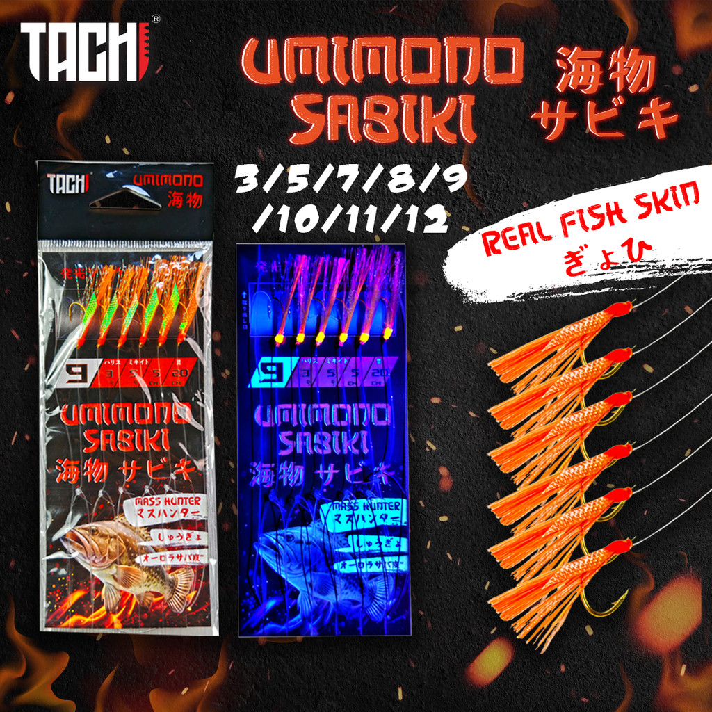 Umpan Hidup Perambut TACHI Umimono Sabiki Apollo Rig Live Bait Fishing ...