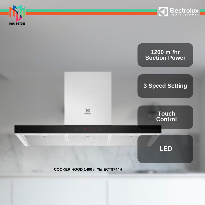 Electrolux ECT9744H 90cm Inspiration Chimney Hood with 1100M3/Hr ...