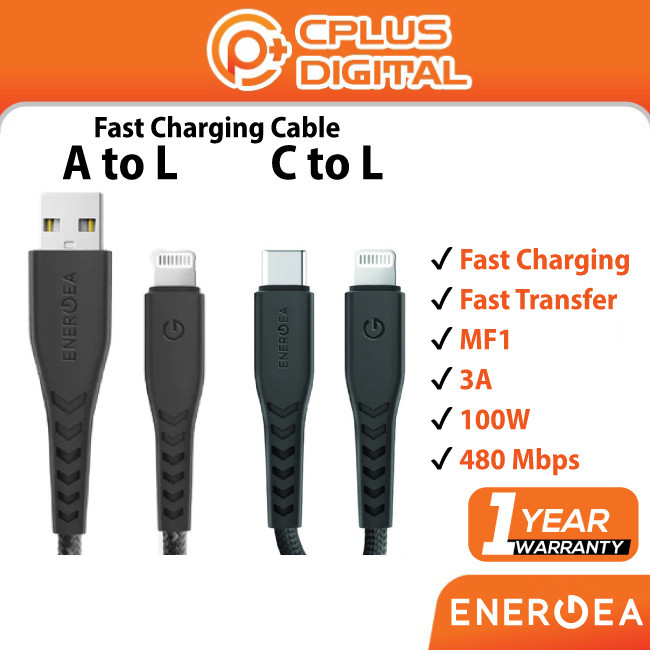 Energea Lighting Cable NyloFlex C94 / C89 MF1 Fast Charging Fast ...