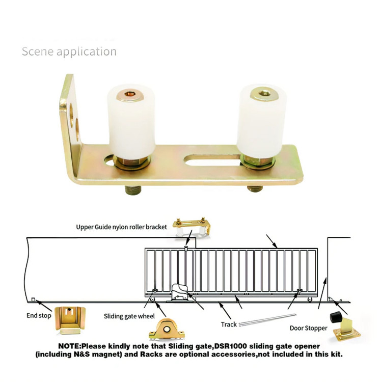 Sliding Gate Top Guide Nylon Rollers With L Bracket Upper Nylon Guide ...