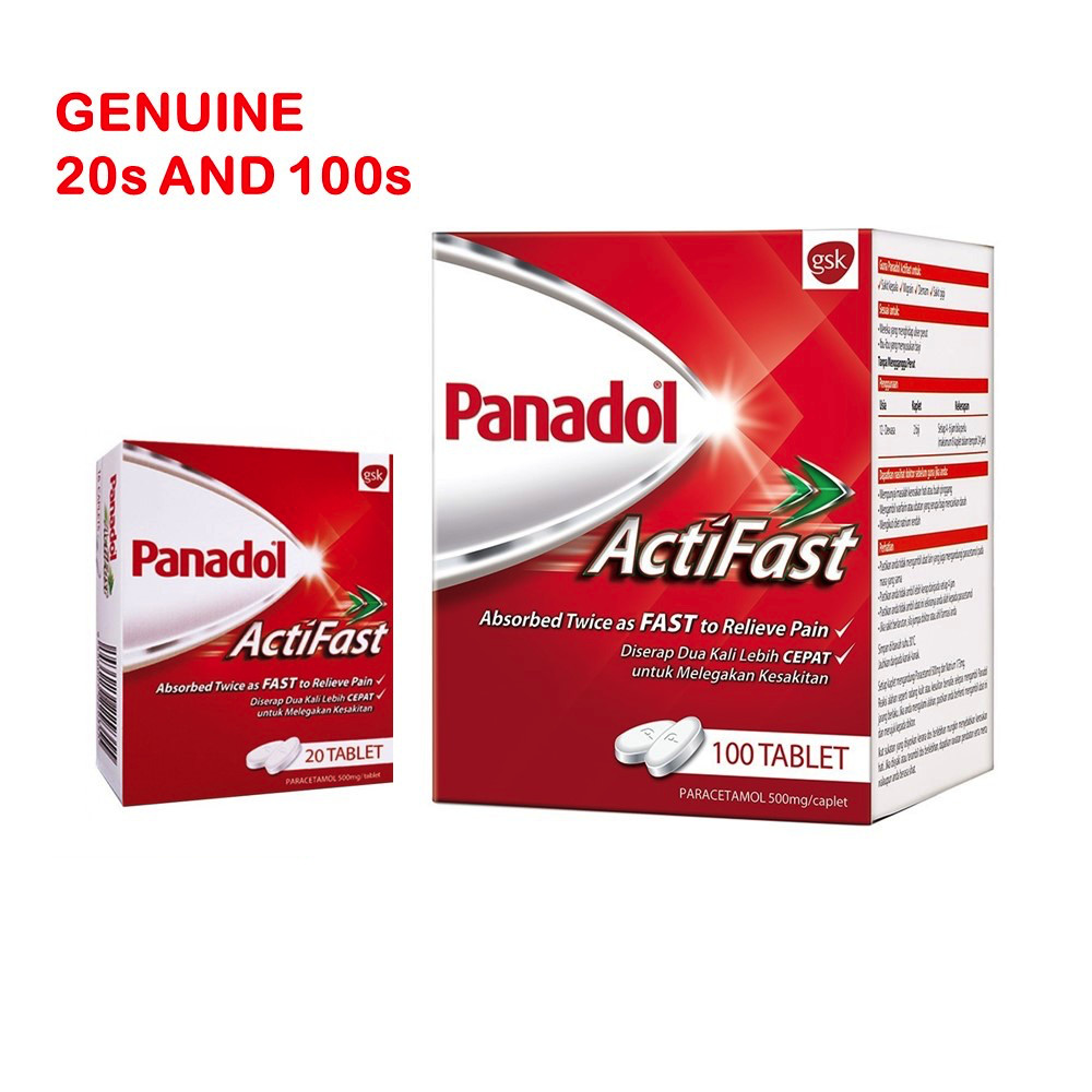 (20S AND 100S) EW Panadol Actifast for Fast Pain Relief Panadol Red ...