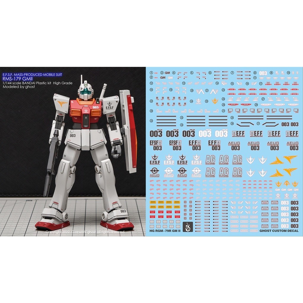 YAN GHOST HG HGUC 1/144 RMS-179 GM II 2 Fluorescent Water Slide Decal | Shopee Malaysia