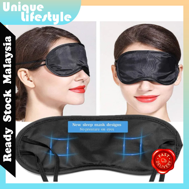 Sleep Eye Mask Shade Cover Soft Blindfold Travel Penutup Mata Aeroplane ...