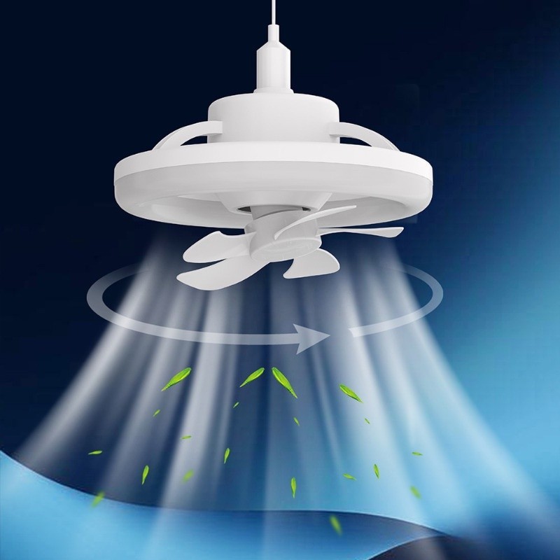48W 60W Quiet Ceiling Fan with LED Light 360° Rotable Shaking Head ...