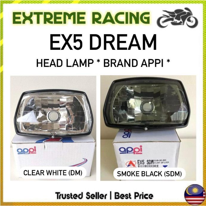 ( APPI ) Honda EX5 Dream Front Head Light Lamp Diamond - Clear White DM ...