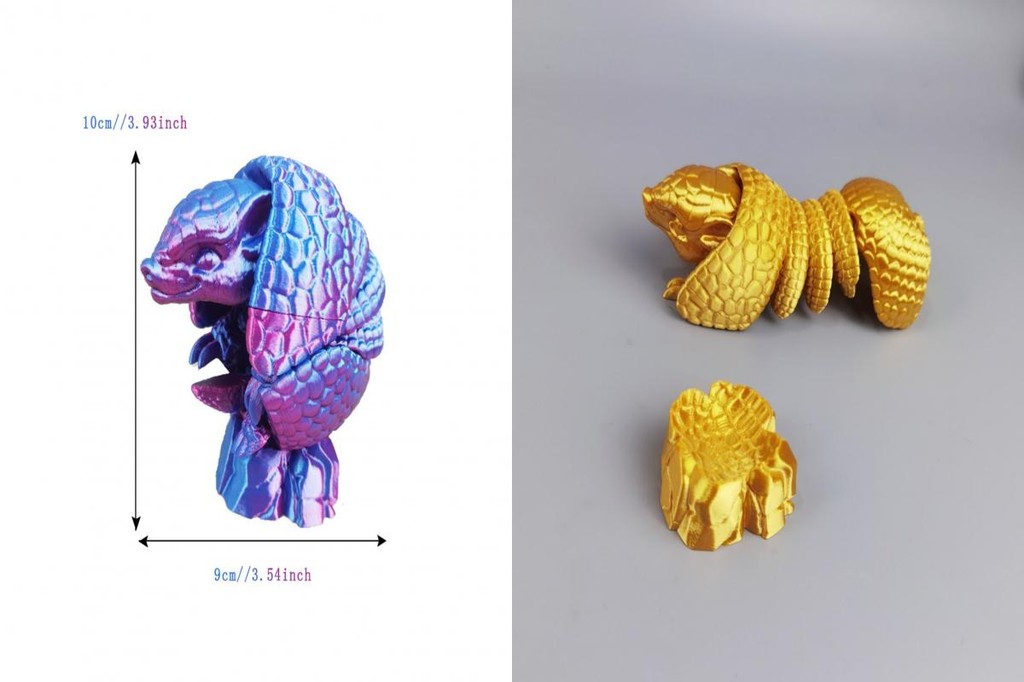Mini Pangolin Figure Flexible Pangolin Toy Adorable 3d Printed Pangolin ...