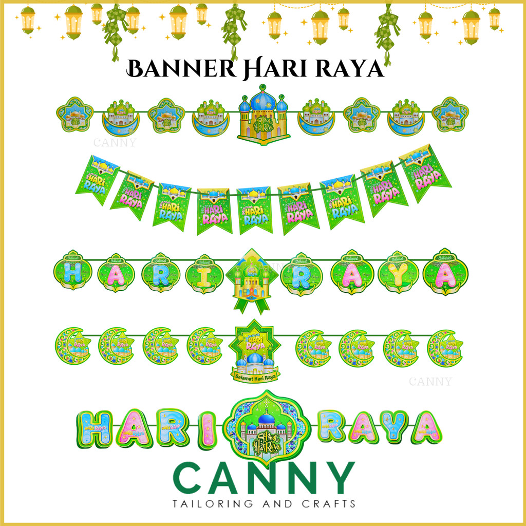 RAYA STRING FLAG HARI RAYA DECORATION / HIASAN HARI RAYA KETUPAT / HOME ...