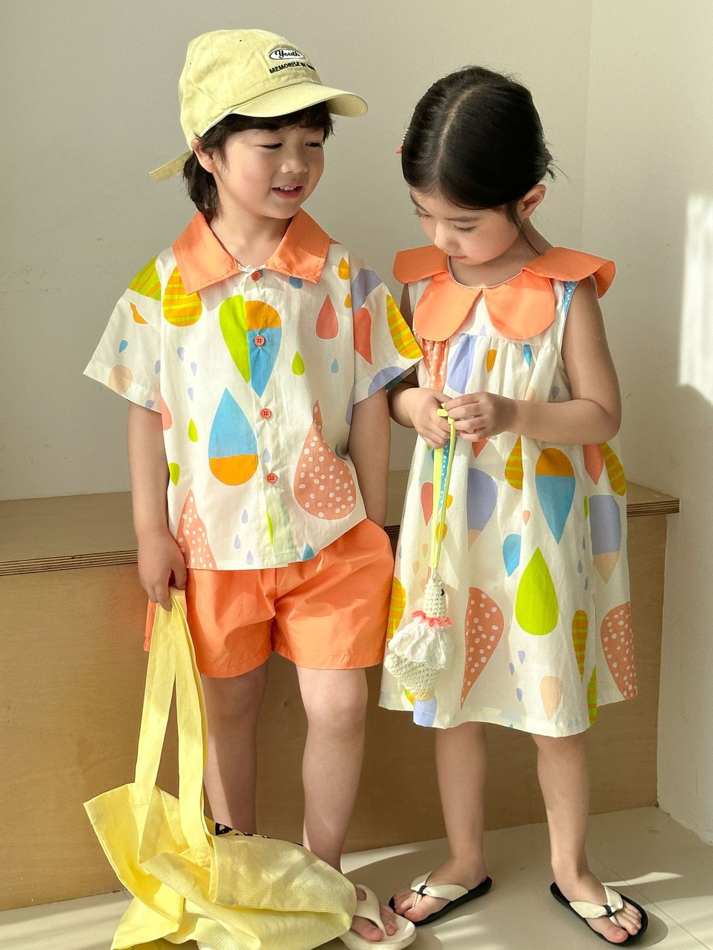 Cute Kids Matching Outfit 100% Cotton Sibling Set Clothing Summer Shirt ...