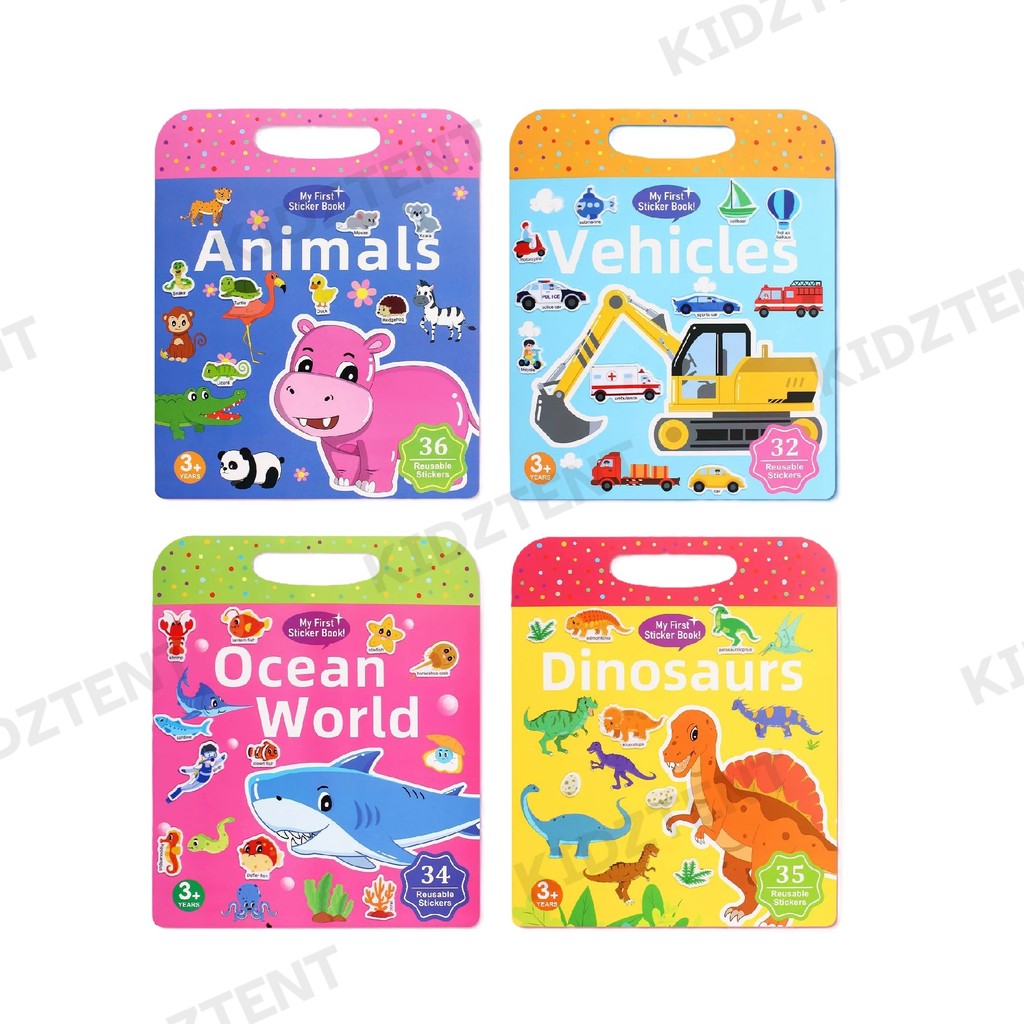 Reusable Children Kids Sticker Book Multiple Themes with Fun Learning ...