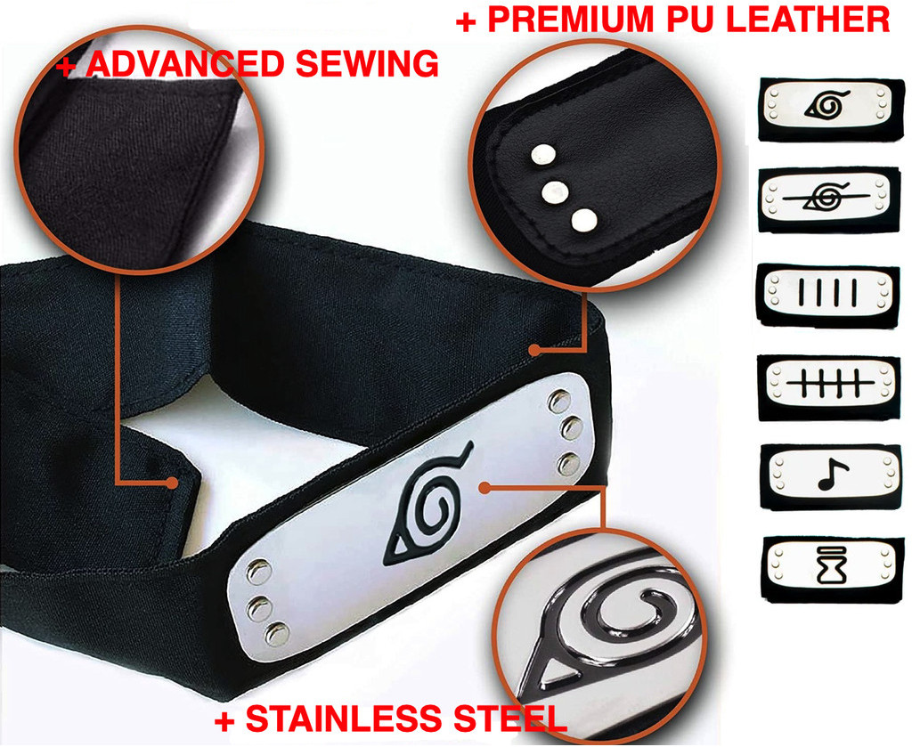 (STAINLESS STEEL) Akatsuki Barang Naruto Headband for kid Ikat Kepala ...