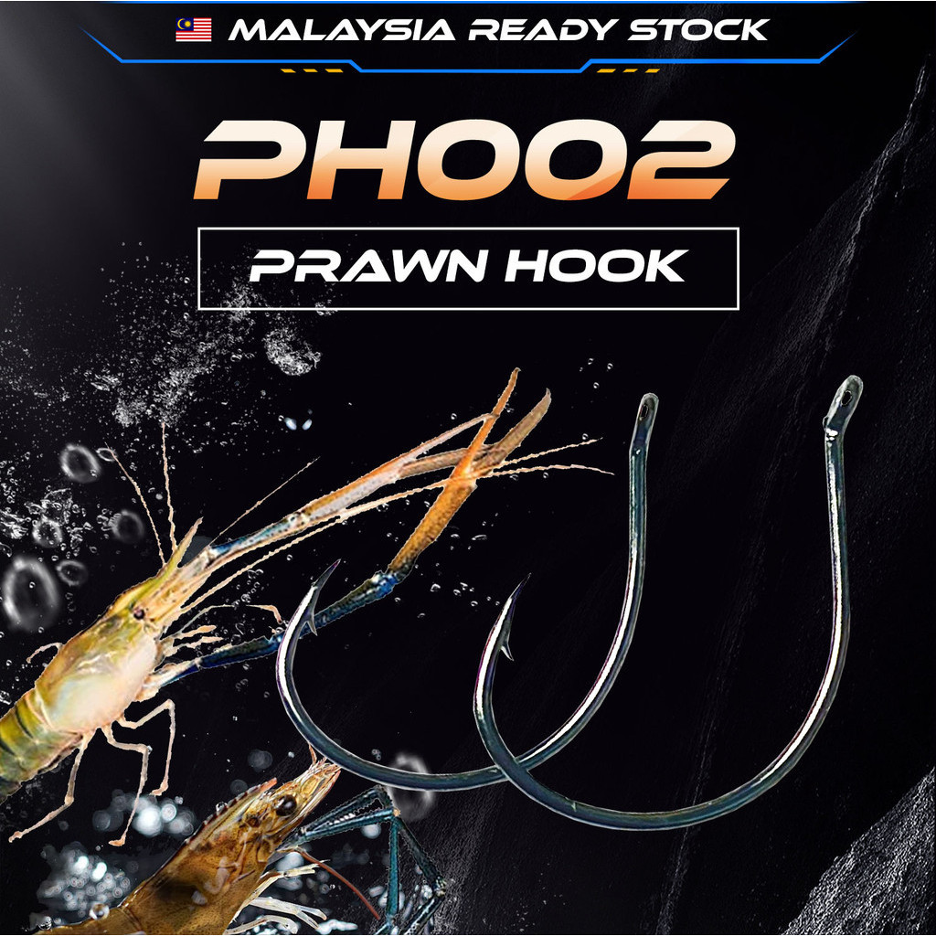 【MR.T】10pcs Mata Kail Udang Galah Sepit Biru – Hook Pancing High Carbon ...