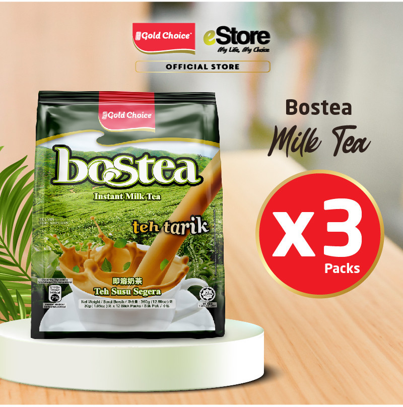 GOLD CHOICE Bostea Instant Milk Tea (30g x 12's) [3 Bundle Pack ...