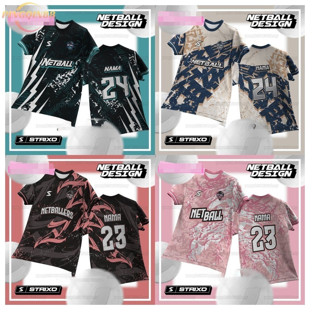 Baju Raya Viral 2024 Netball Jersey Custom Name and Number Team Wear ...