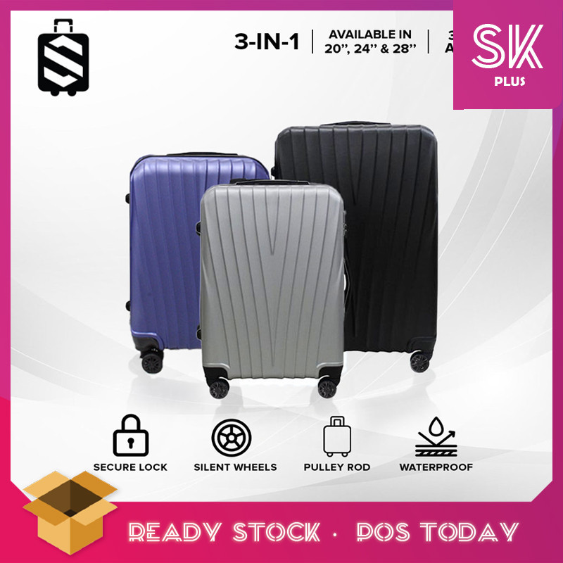 SKplus SKY TRAVELLER SKY371 3-in-1 Travel Luggage Trolley High-Looking ...
