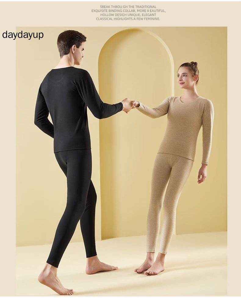 Wool and Silk Warm Thermal Wear Set for Women Men Heat Tech Inner Wear ...