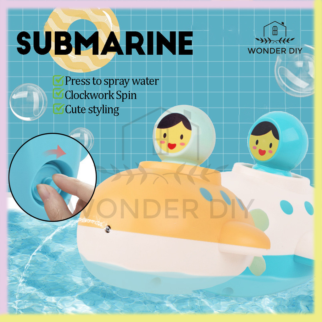 WONDERBABY Baby Children Kids Funny Bath Toy Shower Automatic Submarine ...