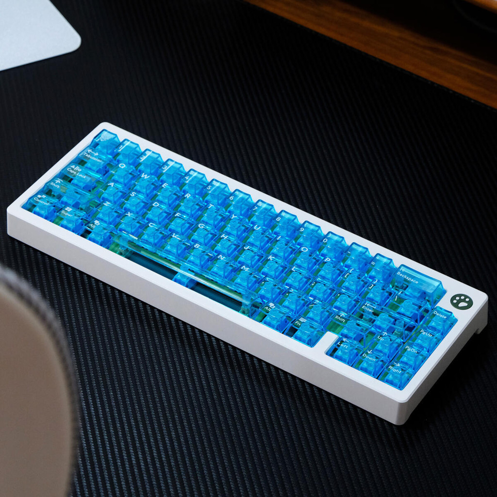 AiFei 114 Keys Crystal transparent keycaps Cherry Profile RGB Backlit ...