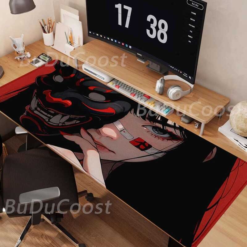 Devil Mask Rubber Mousepad Anime Goth Girls Gaming Mouse Pad Gamer ...