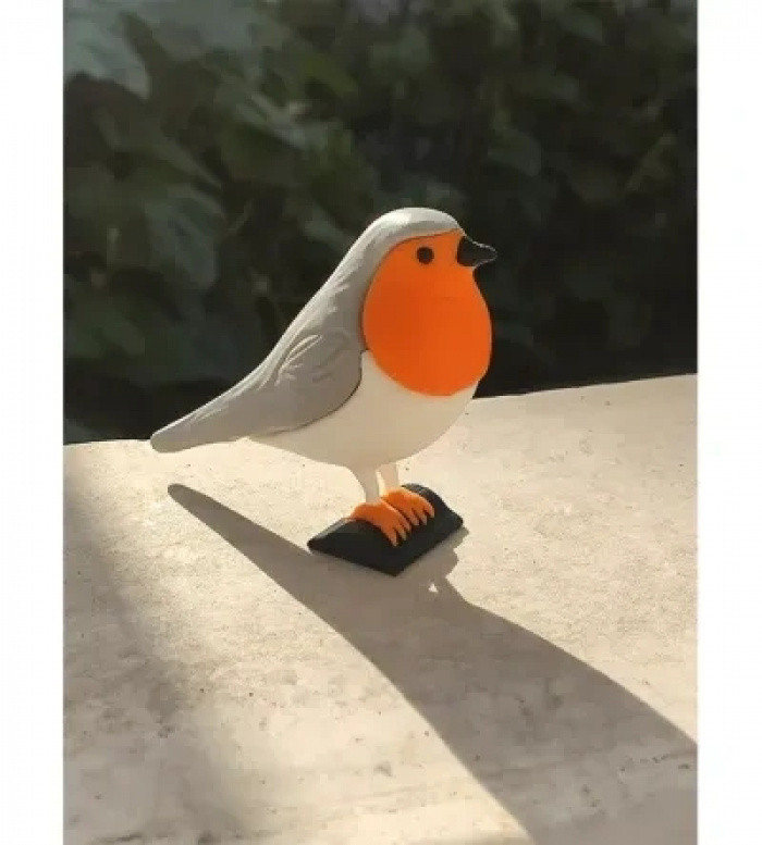 [Meow.Sensei] 3d Printing Cute Robin Robin Real Fat Chirp Bird Desktop ...
