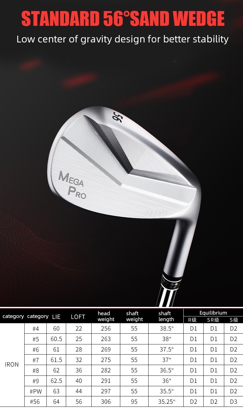 PGM MEGA PRO men right handed golf iron set No. 4 5 6 7 8 9 pw sw clubs ...