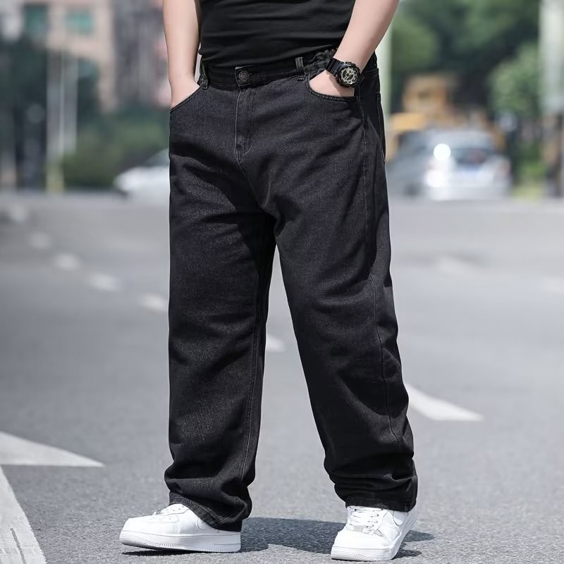 Extra Large Size Jeans Men Straight Loose Large Size Wide Leg Plus Fat ...