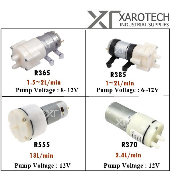 R385(6-12V)/R365(4-6V)/R555/370 Aquarium Water Pump Pneumatic Diaphragm ...
