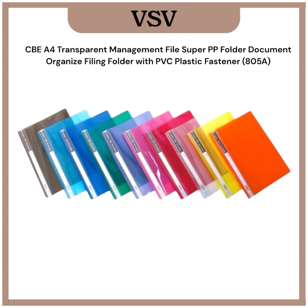 CBE A4 Transparent Management File Super PP Folder Document Organize ...