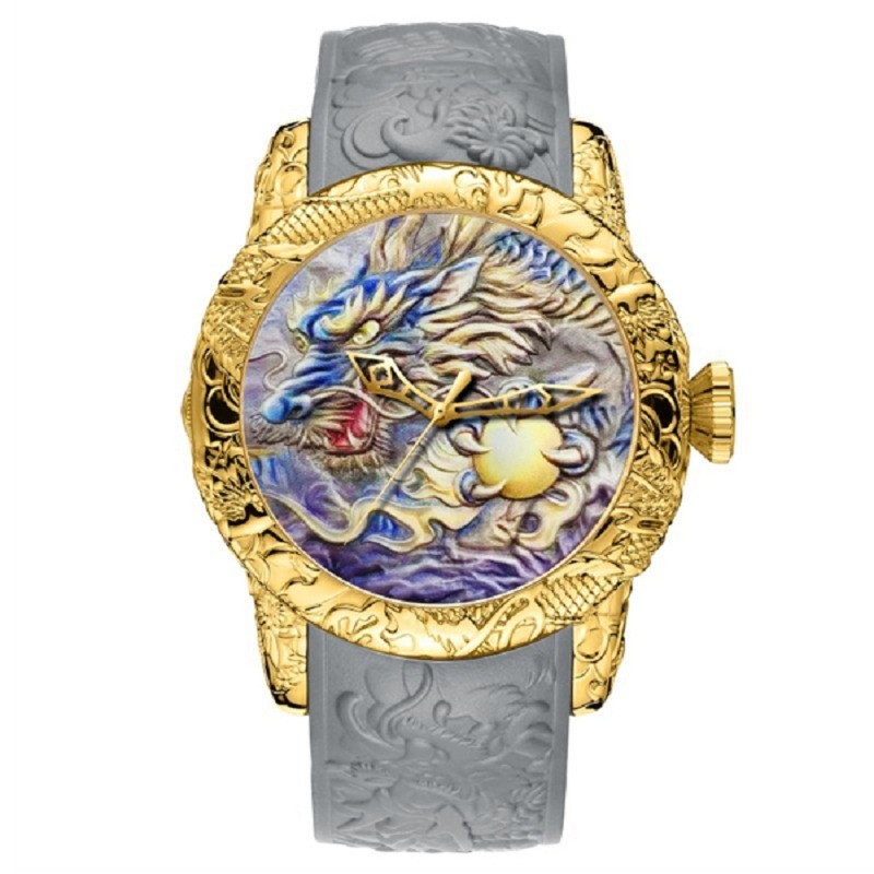 New Dragon Dial Men's Watch Business Europe and America Wind Tape ...