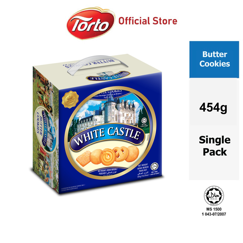 454g White Castle Butter Cookies (with blue box) (1 tin) | Shopee Malaysia